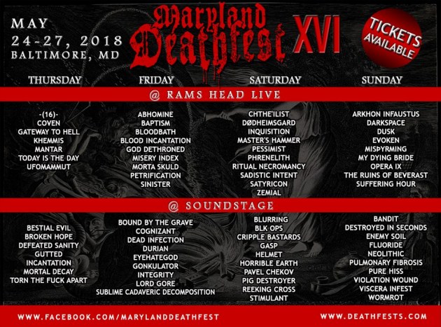 Maryland Deathfest Announces 2018 Lineup Featuring Eyehategod ...