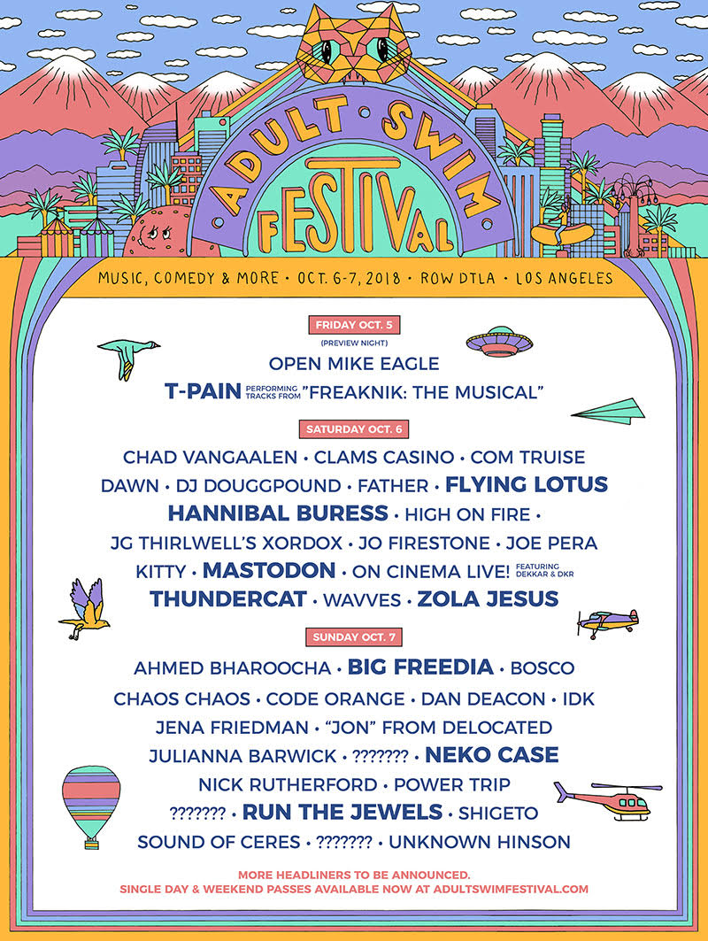 Adult Swim Festival Announces 2018 Lineup Featuring Run the Jewels ...